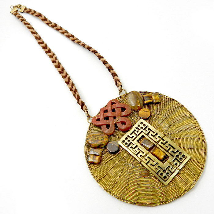 Bold Oversized Handmade Bib Necklace - Statement Jewelry on Luulla