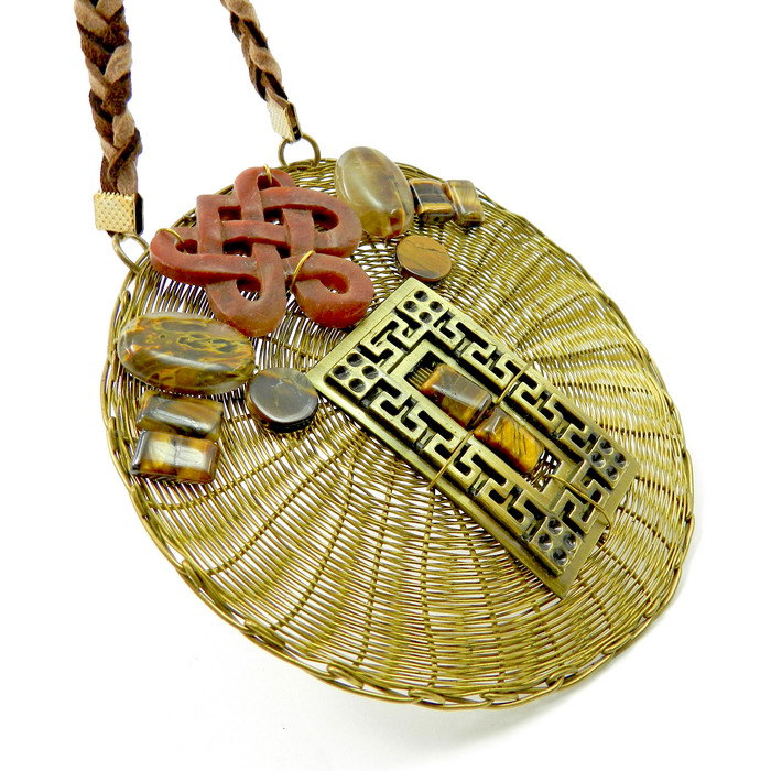 Bold Oversized Handmade Bib Necklace - Statement Jewelry on Luulla