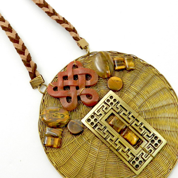 Bold Oversized Handmade Bib Necklace - Statement Jewelry on Luulla